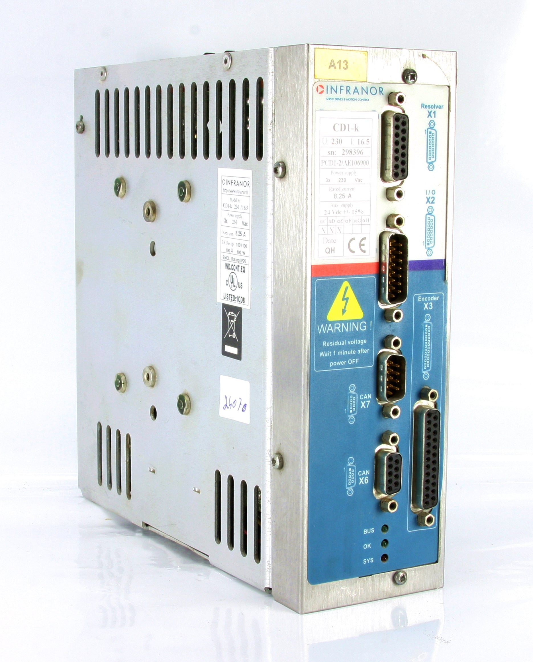 Infranor Servo Driver CD1-K 230/16.5 PCD1-2/AE106900 CD1-K230/16.5